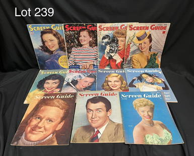 Group Of 1940s "screenland" And Screen Stories" Film Magazines