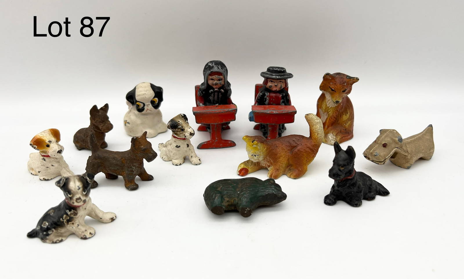Collection Of Hubley Cast Iron Figurines Auction