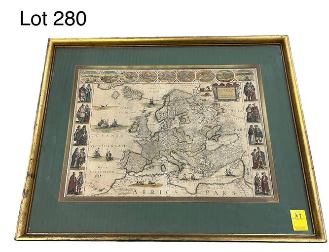 1635 Map Of Europe By Willem Blaeu (1571 1638)