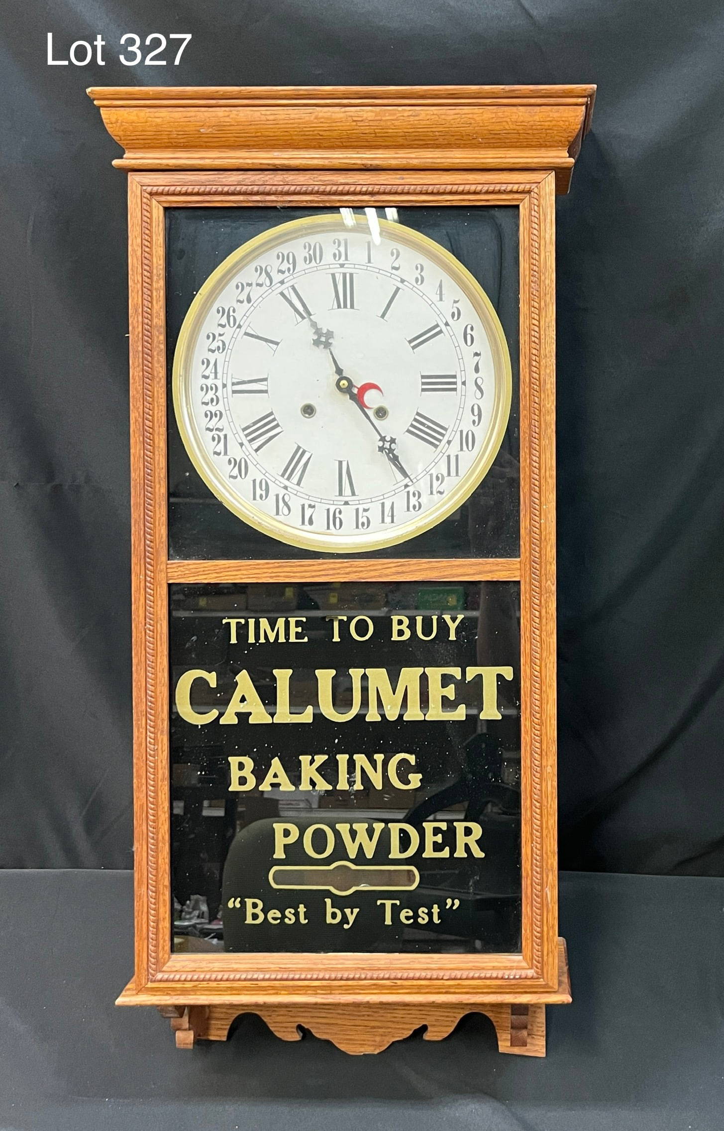Reproduction "calumet Baking Powder" Advertisement Calendar Clock Auction