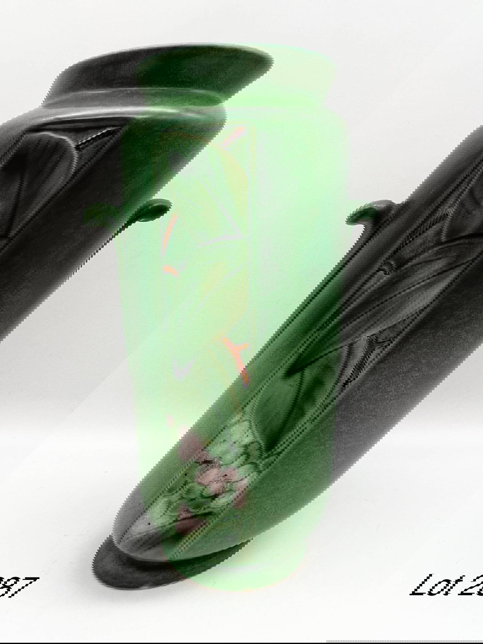 Art Deco Weller Pottery Velva Vase Auction