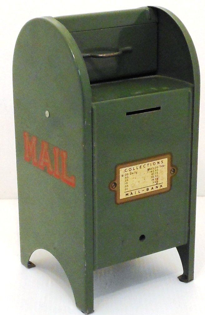 Vintage All-American Toy Mail Box Bank