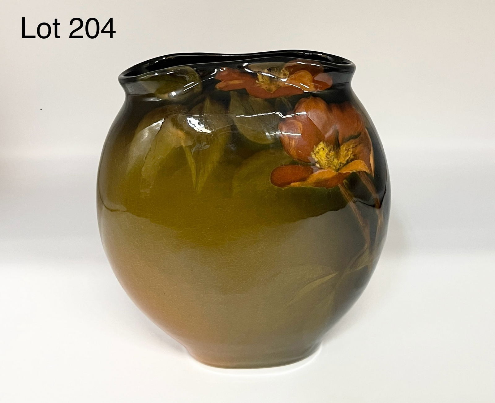 Signed 1900 Laura Linderman Rookwood Standard Glaze Vase