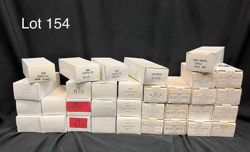 Large Collection Of Amt Ertl Promo Model Cars Featuring Corvettes