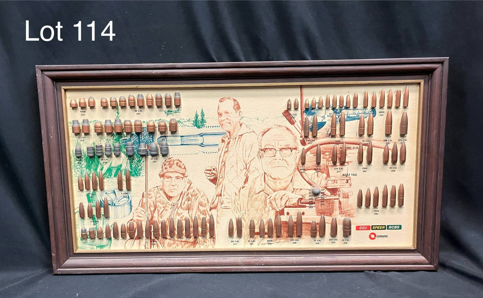 Cci-speer-rcbs Founders Bullet Display Board Auction