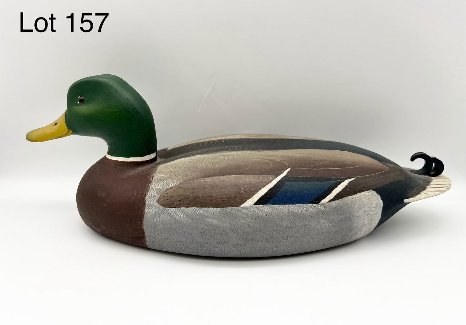 Signed James "corb" Reed Mallard Drake Decoy Auction
