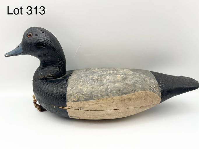 Blue Bill Drake Duck Decoy
