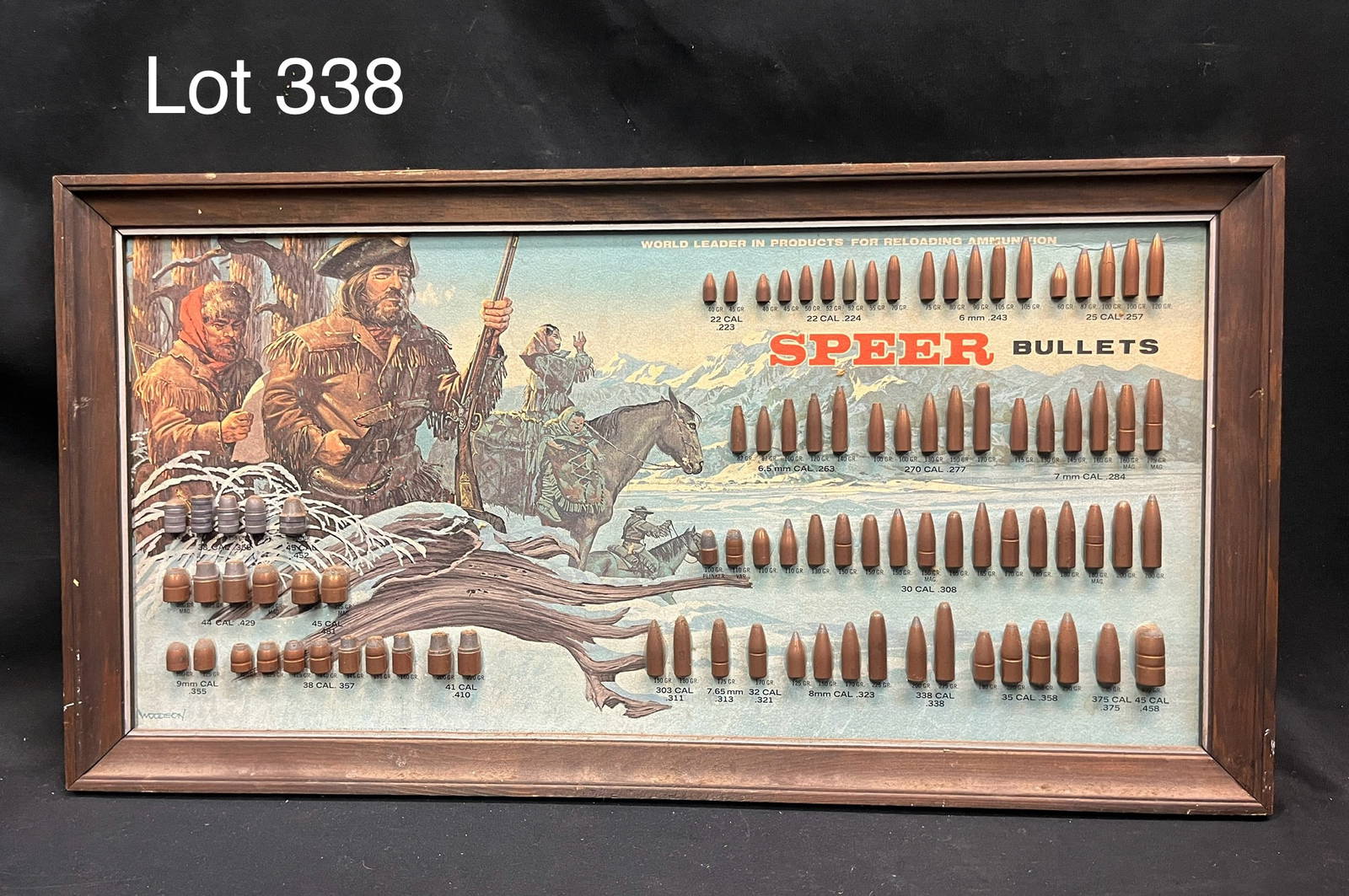 Vintage Speer Bullet "lewis & Clark" Display Board Auction