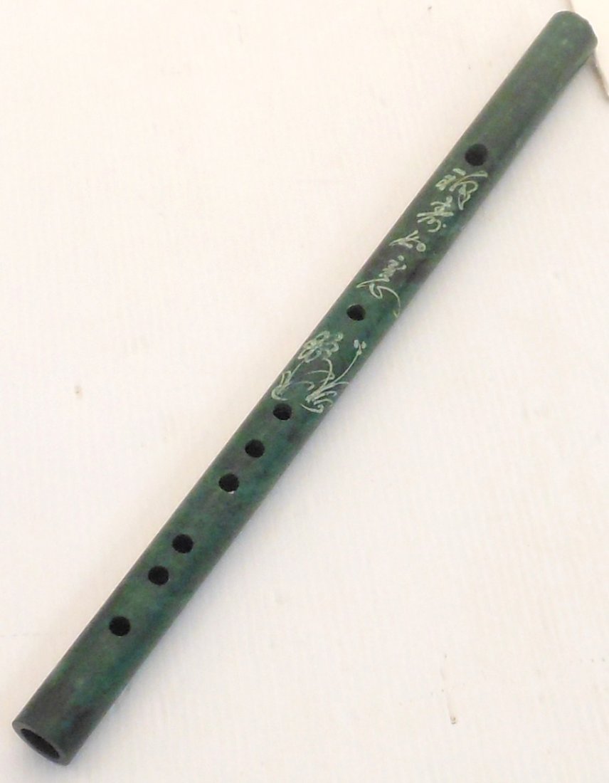 Hand Carved Green Stone Flute