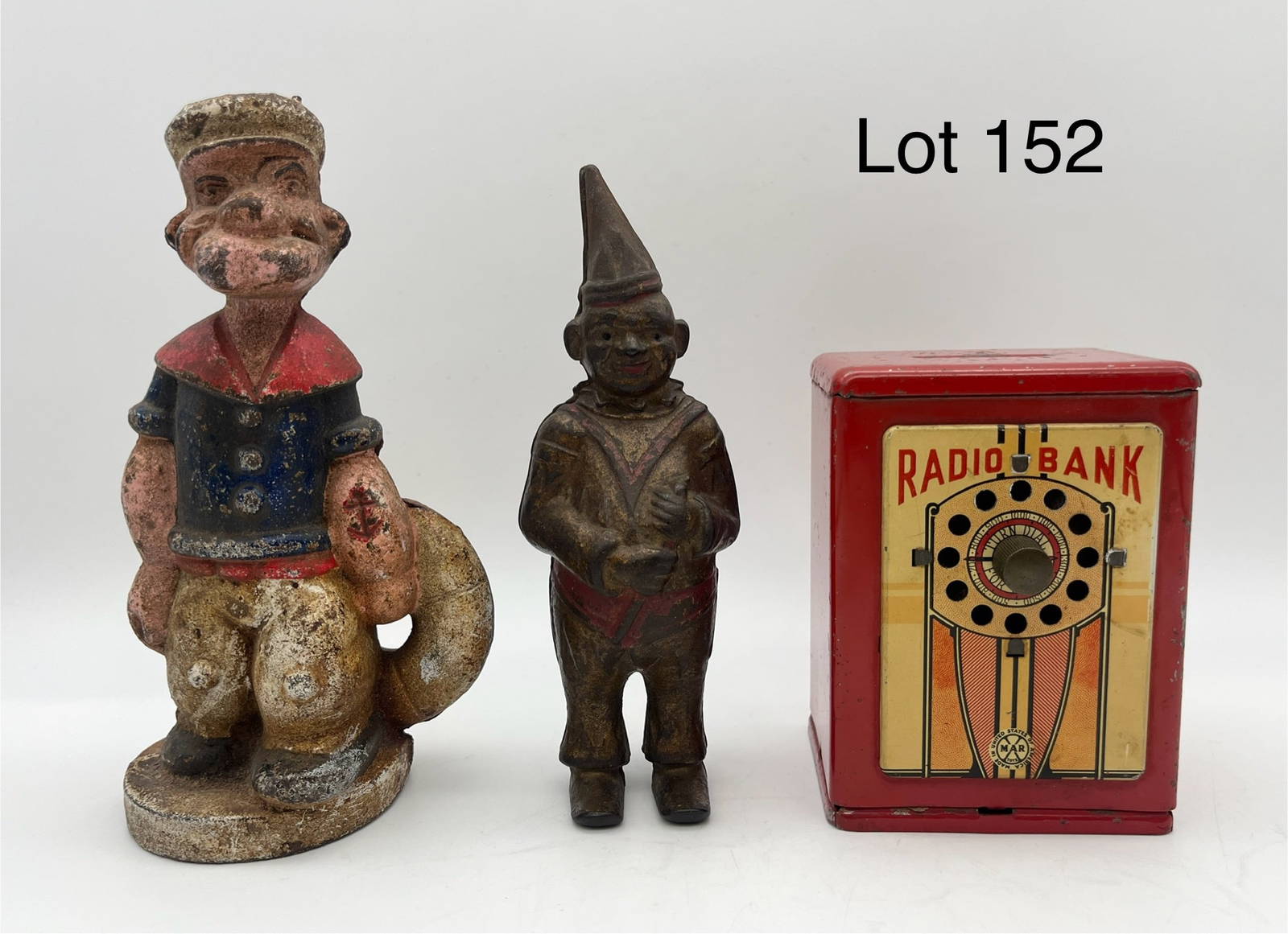 Trio Of Vintage And Antique Coin Banks Auction