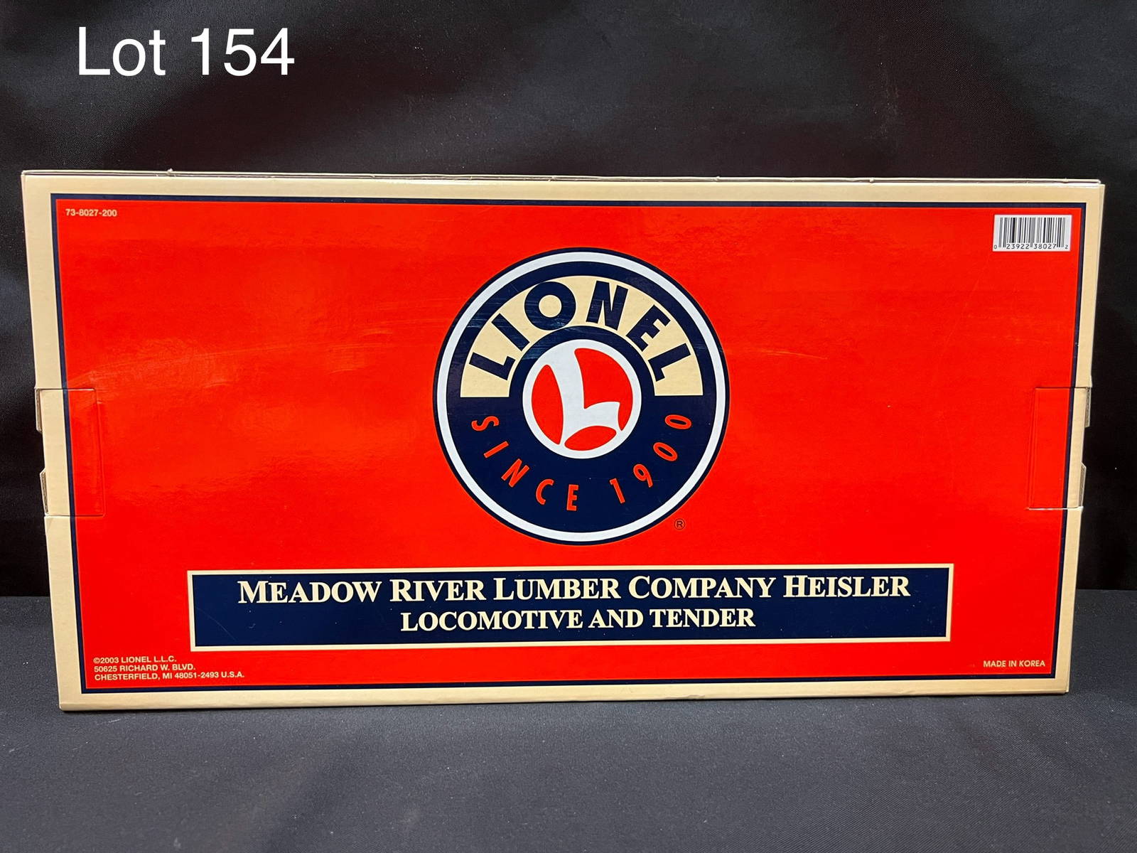 Lionel Trains O Scale Meadow River Lumber Company Heisler Locomotive ...