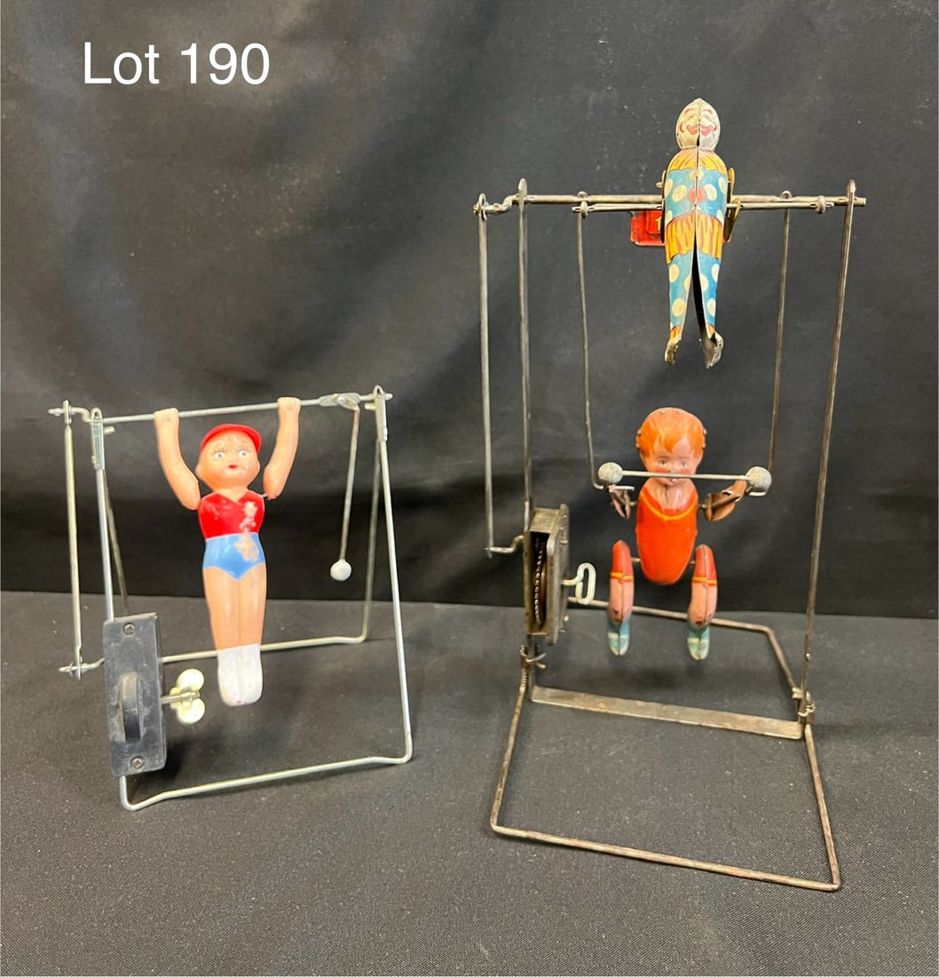 Lot Of 1930s Acrobat Wind Up Toys Including Tik-tak Toys Auction
