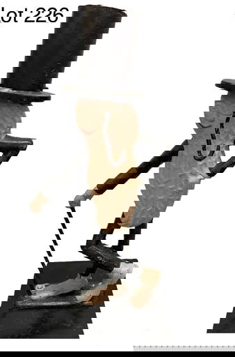 Early 20th Century 40" Cast Iron Mr. Peanut Statue