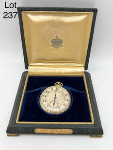 Rare 1939 Hamilton 14k Gold "chevy 100 Car" Club Pocket Watch Auction