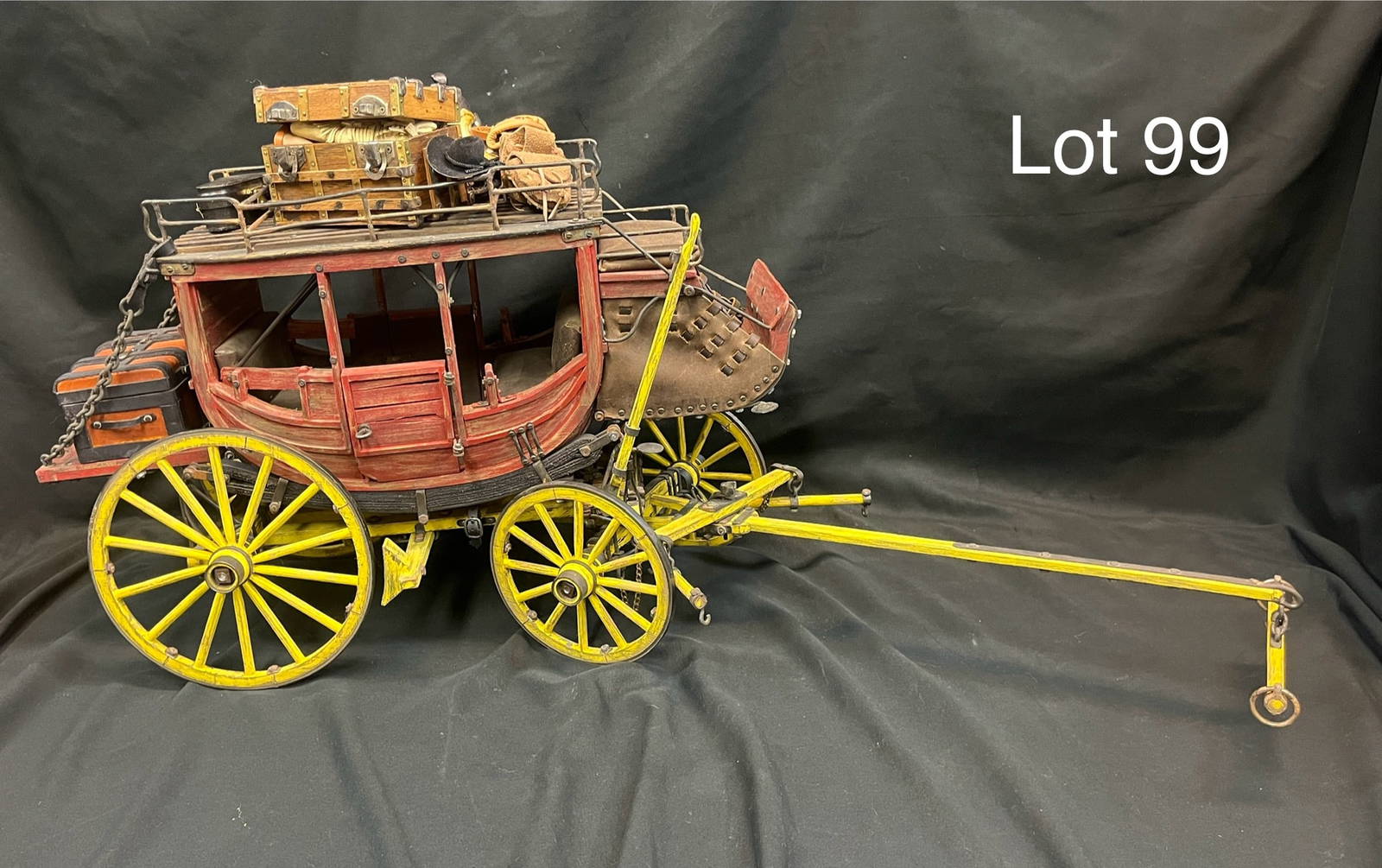 Handmade Miniature Buffalo Bill Stagecoach By Roy Luttrell Auction