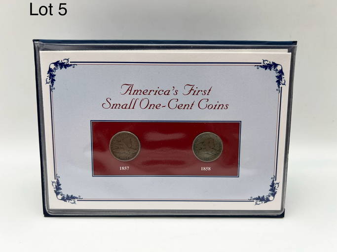 Two Piece America's First Small One Cent Coins