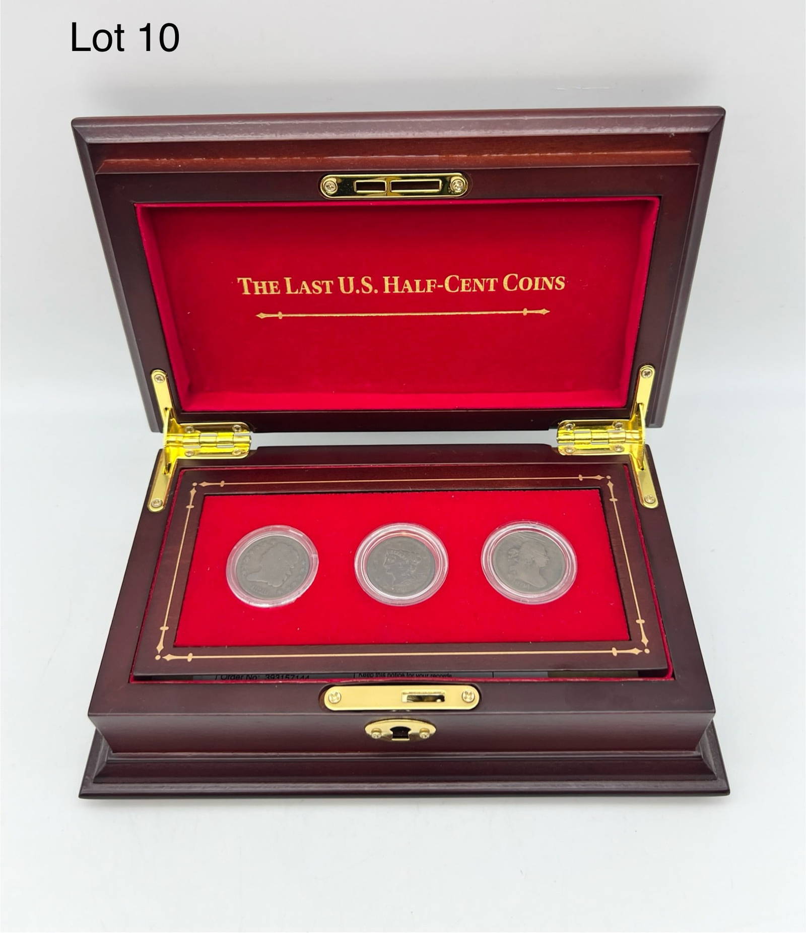 Three-piece 'the Last U.s. Half-cent Coins Auction