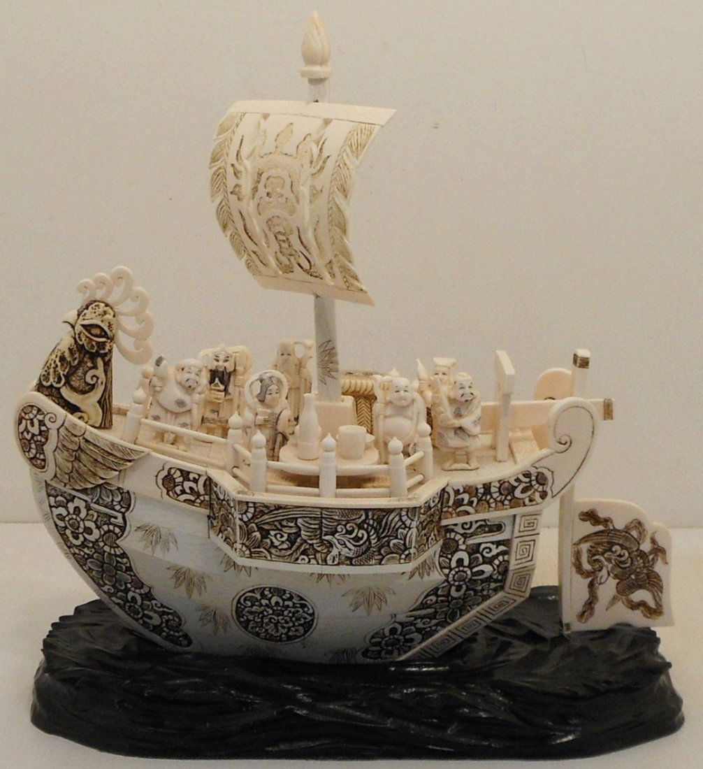 Hand Carved Asian Ivory Sail Boat - Nov 28, 2012 | Embassy Auctions ...