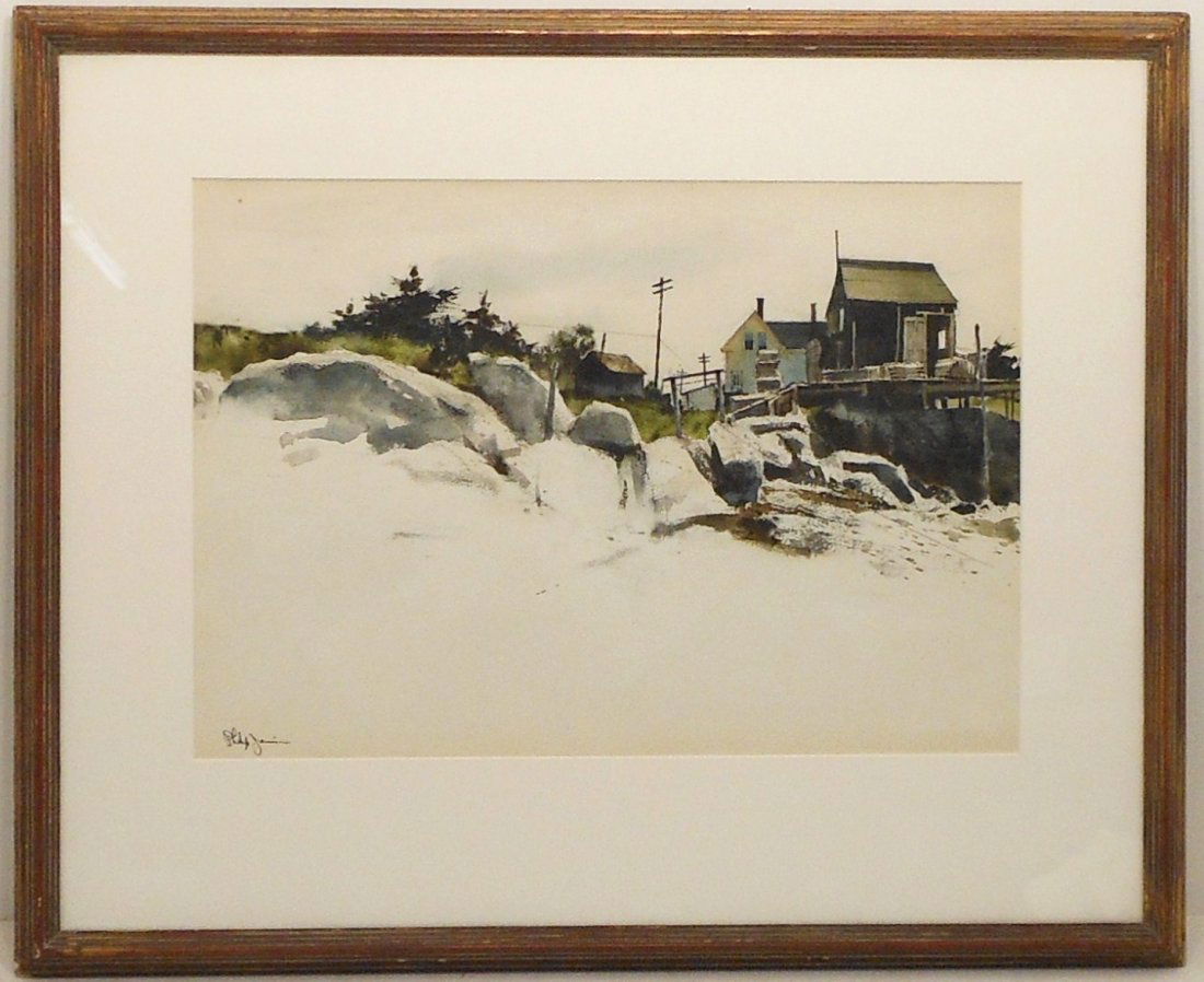 Watercolor Philip Jamison Shore Landscape