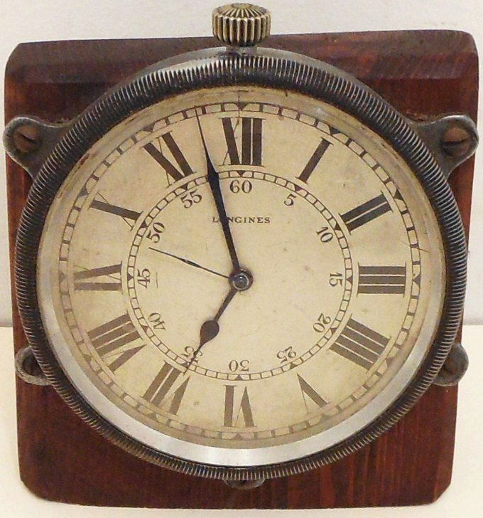 Longines Vintage Auto Dash Hand Wind Clock