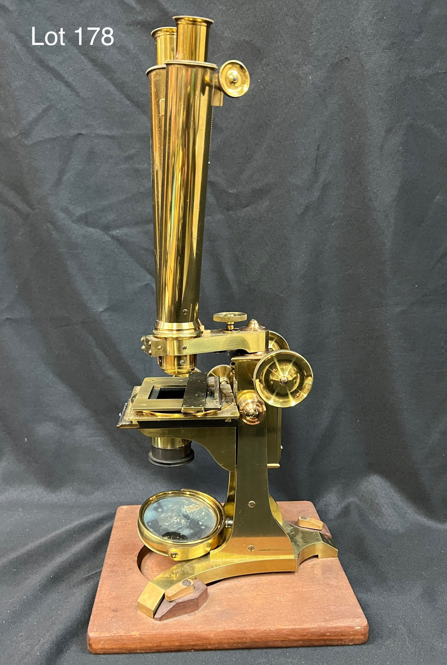 Buy Impressive 1850's A. Ross Binocular Microscope On Base | Embassy ...