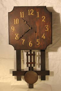 Mission Oak Wall Clock Mfg By National Clock Company Chicago