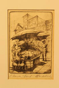 Etching, Harriet Roudebush, Chinatown