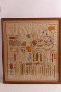 Large 1832 Framed Sampler Auction