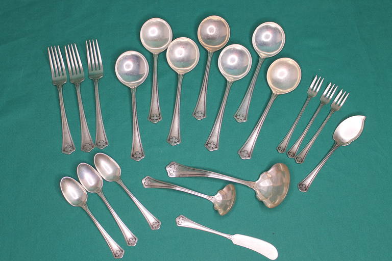 R.w. & S Sterling Flatware Partial Service