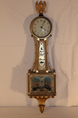 A. Stowell Miniature Banjo Clock
