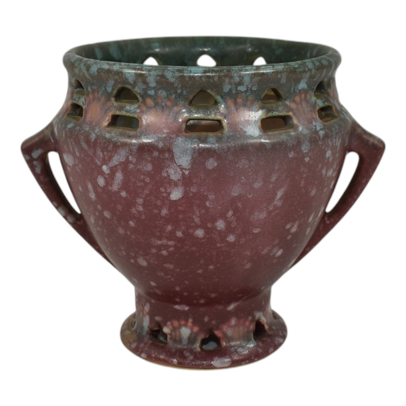 Roseville Ferella Red 1930 Vintage Art Deco Pottery Ceramic Vase 498-4 ...