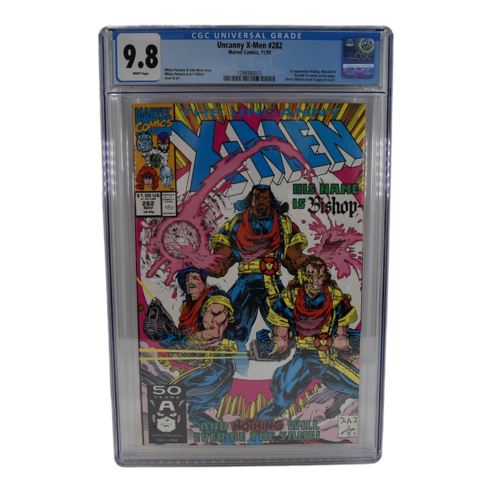 The Uncanny X-men 282 Marvel 1991 First Appearance Of Bishop Cgc 9.8 White Pages Comic Auction