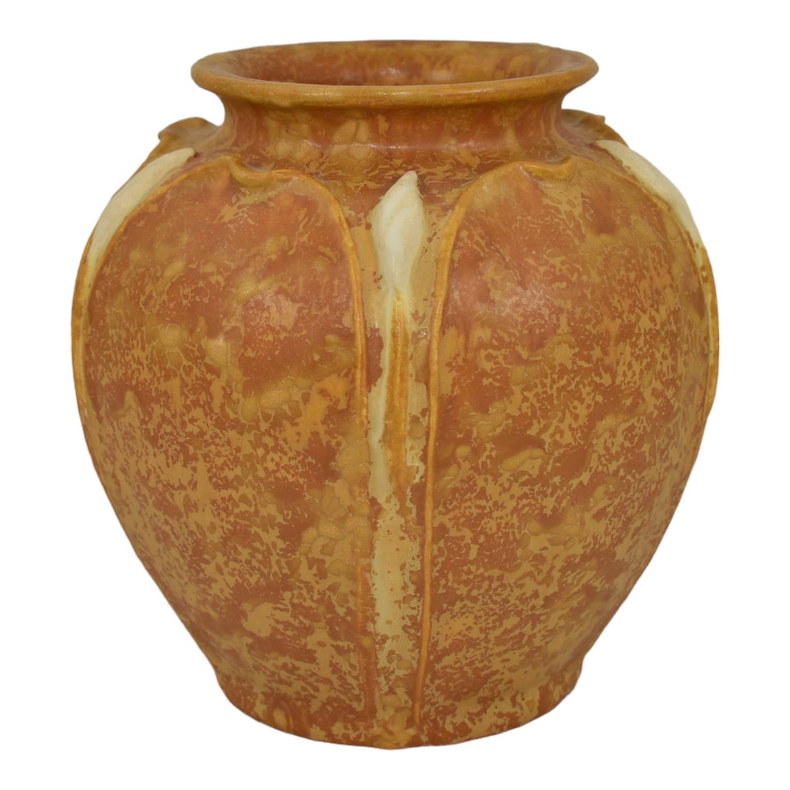 Ephraim Faience Pottery Mottled Yellow Ceramic Vase 230c Auction