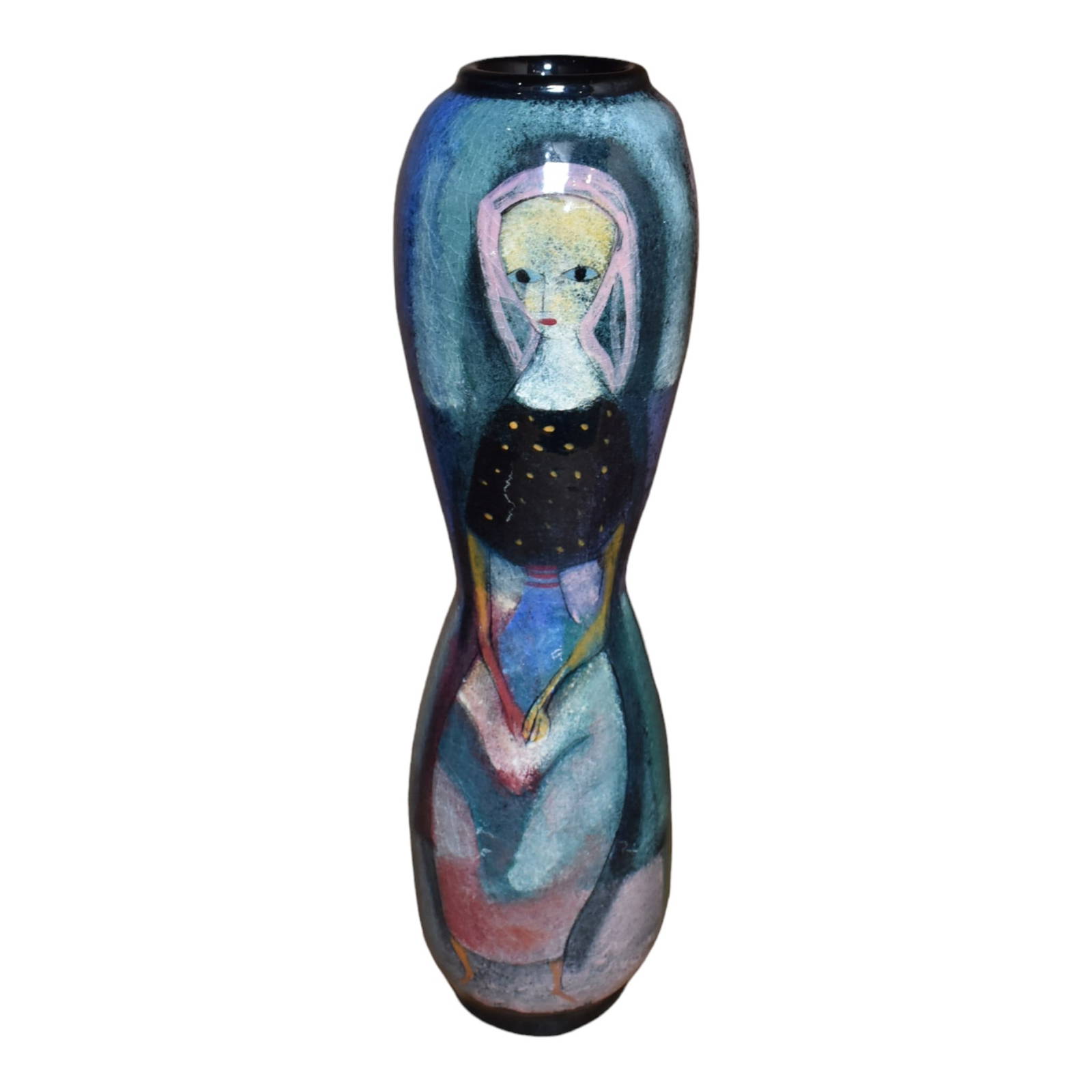 Pillin Studio Mid Century Modern Art Pottery Woman Bird Horse Sun ...