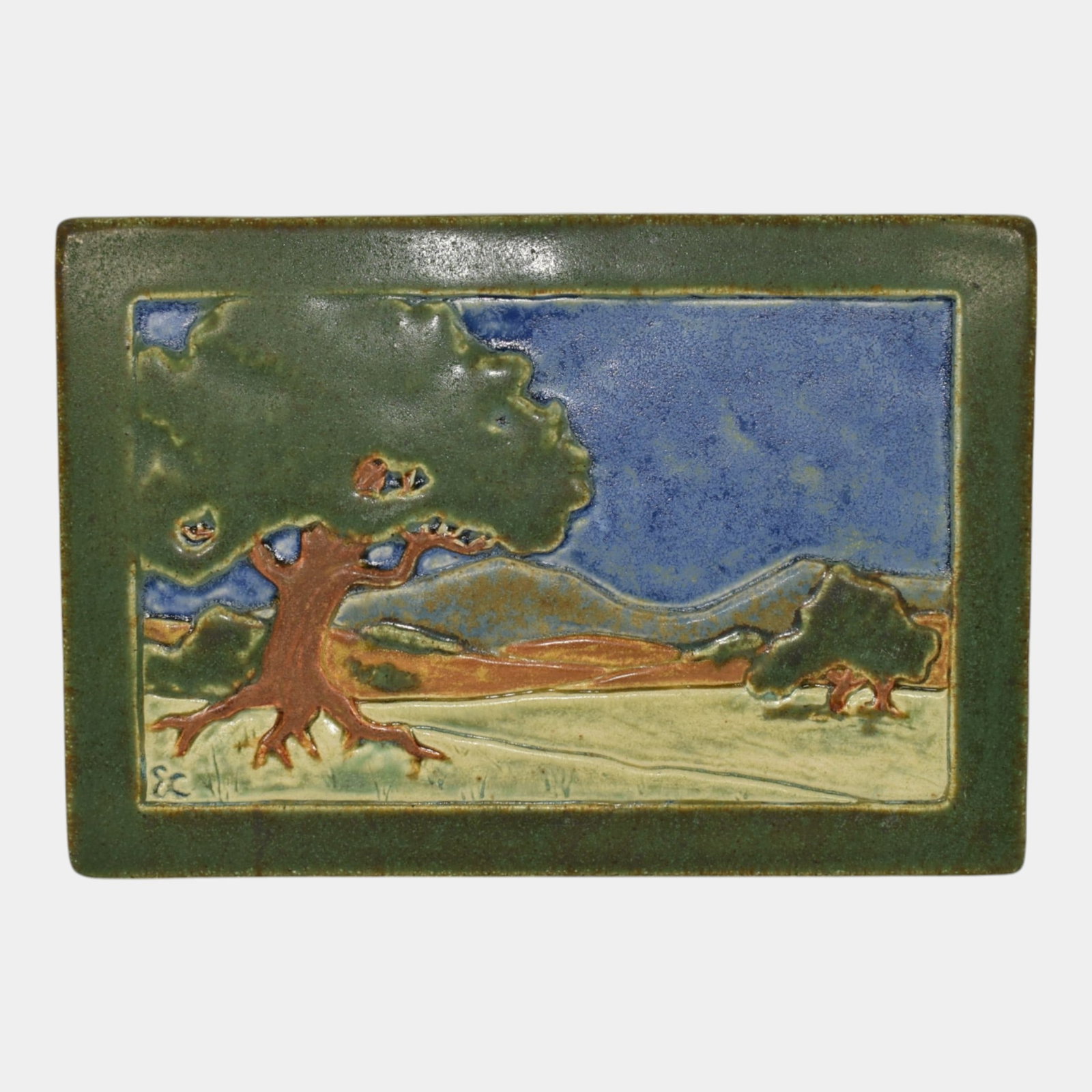 Terracroft Studio Roycroft Pottery Scenic Ceramic Tile Auction