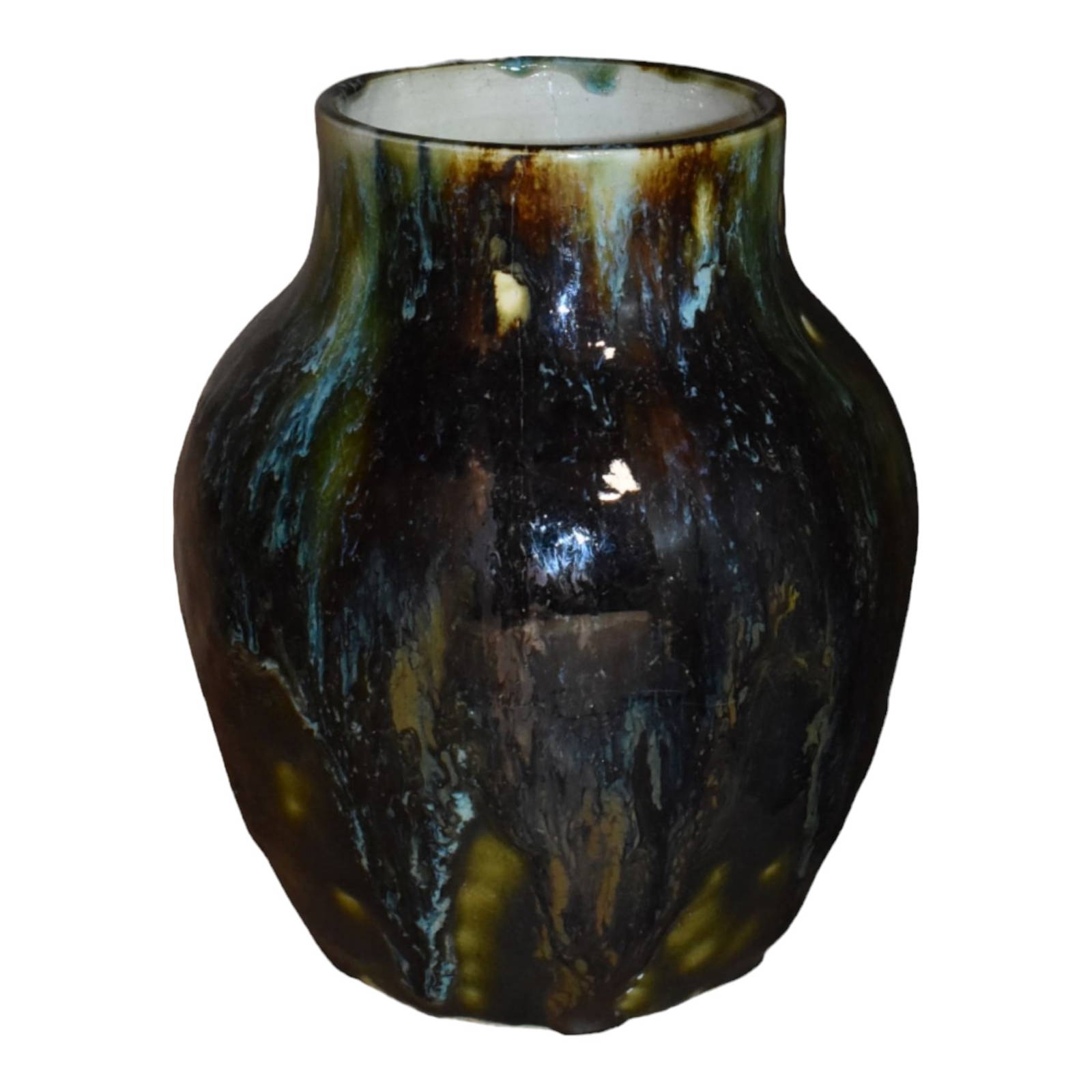 Dedham Hugh Robertson Vintage Pottery Blue Green Experimental Ceramic ...