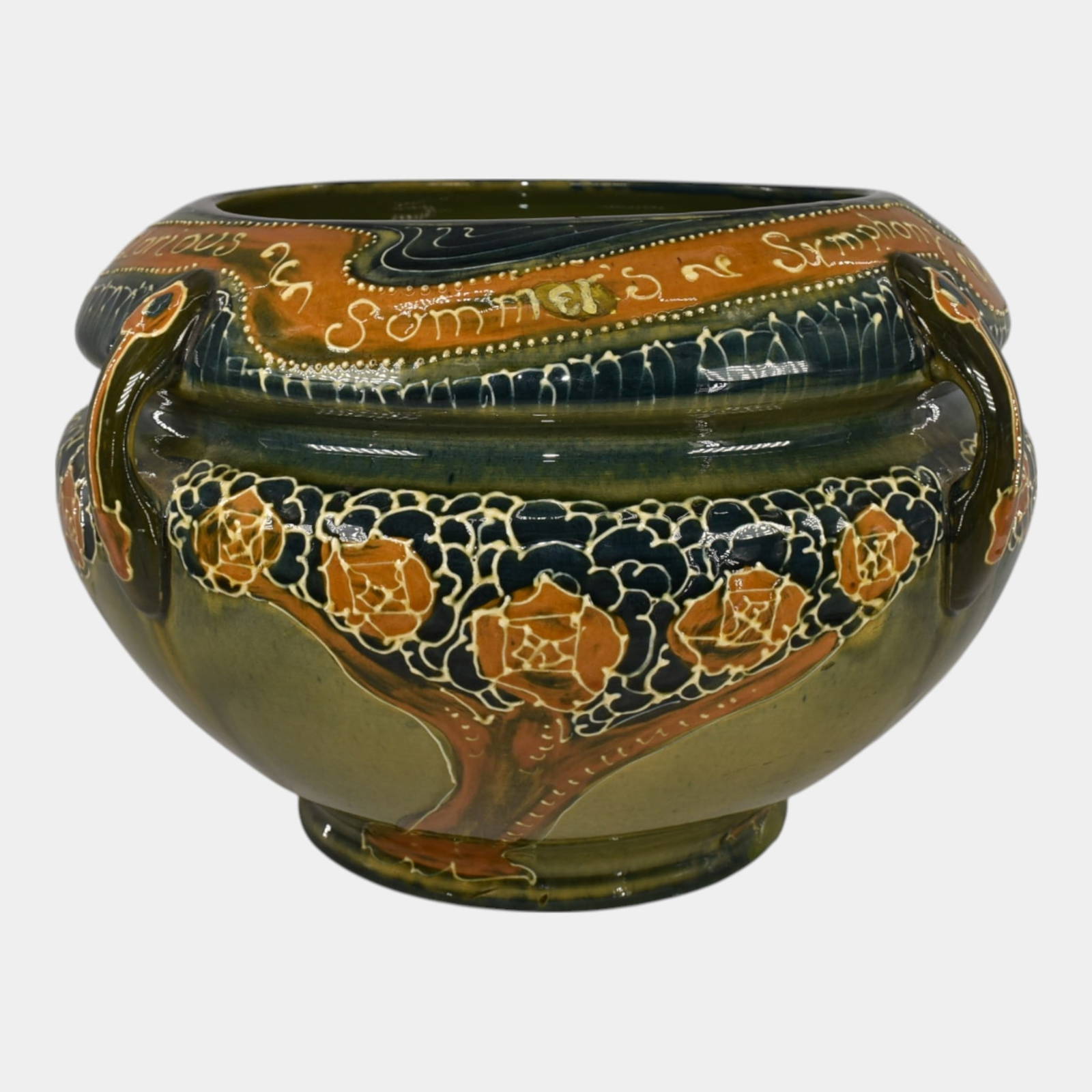 Avon Rhead 1902 Vintage Pottery Large Jardiniere Planter Auction