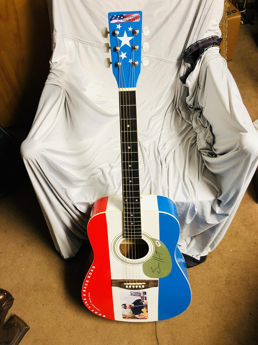 Sam Hunt Autographed Guitar - Terryville Legion Hall - Nov 30, 2019 ...