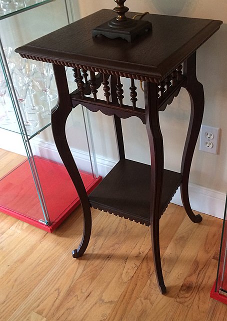 Antique Oak Stick And Ball Table