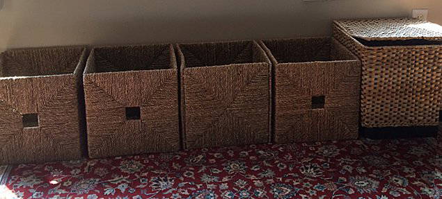 5 Wicker Style Baskets