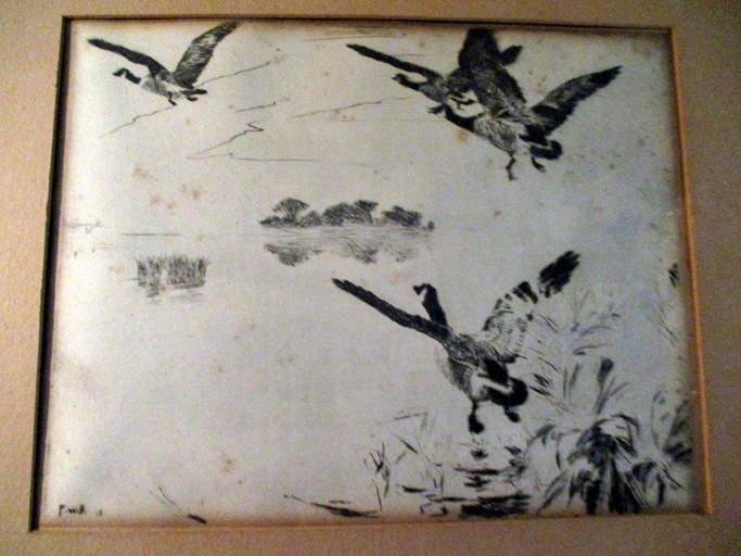 Etching Of Geese By Frank Benson