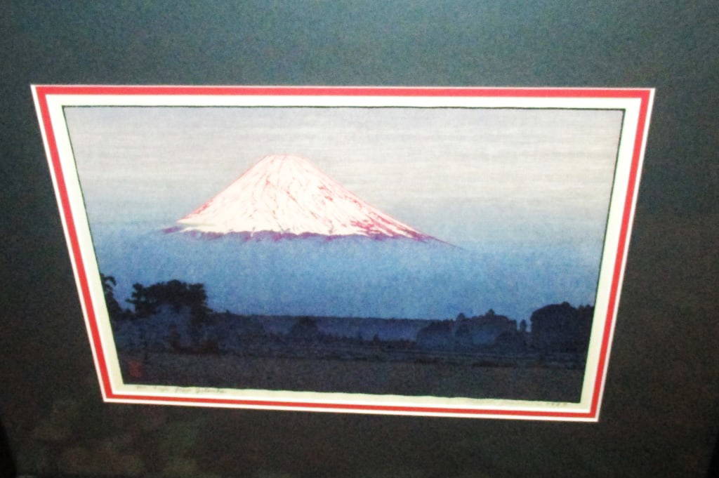 Block Print Of Mount Fugi By Toshi Yashida Auction