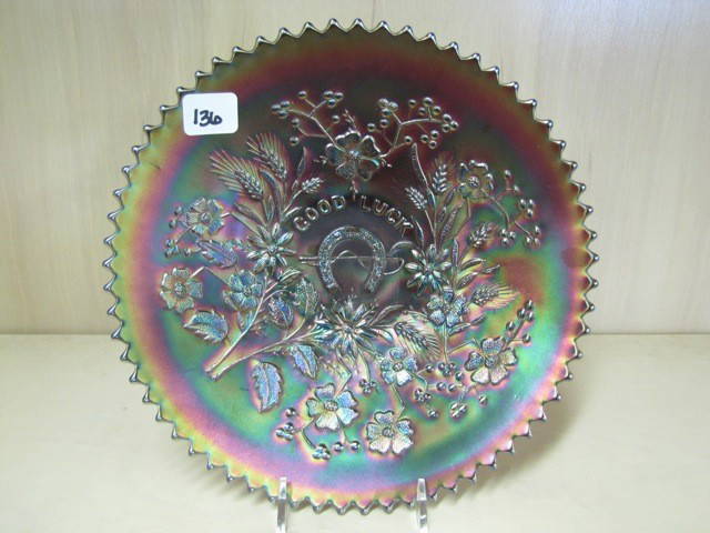 Nwood 9" Purple Good Luck Plate