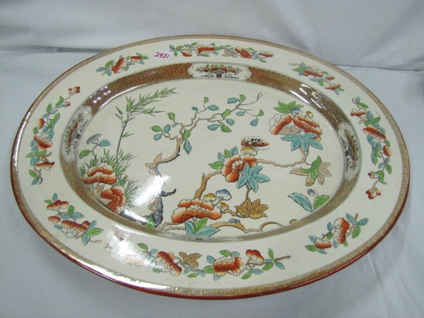 19 X15" Indian Tree Spode Platter. Nice