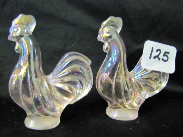 Fenton 2 Pearl Roosters 5265py