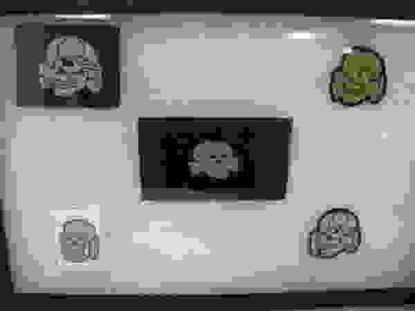 Lot Of 5 Replica Nazi Skull & Crossbones Patches