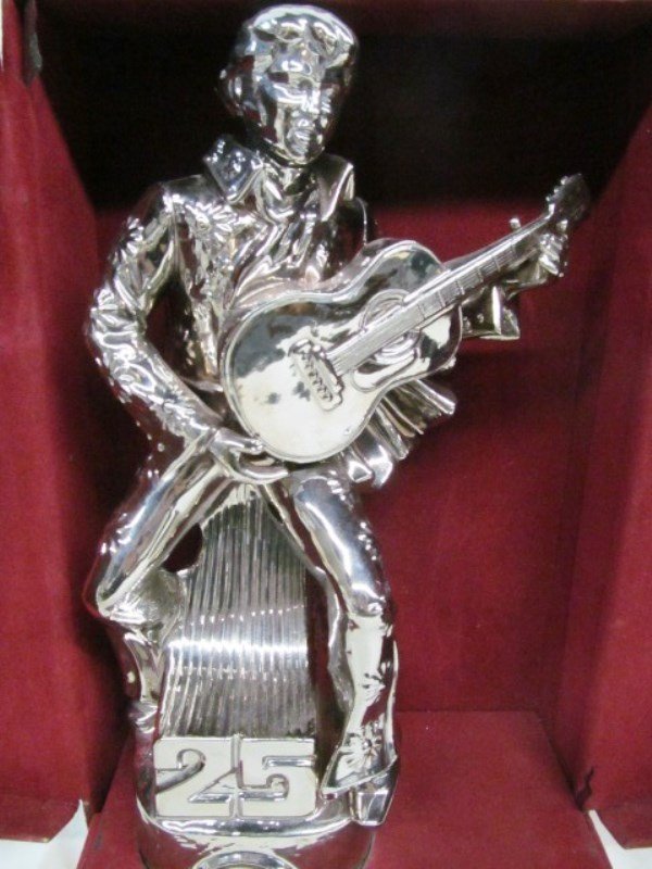 Elvis 25th Silver Anniversary Whiskey Decanter