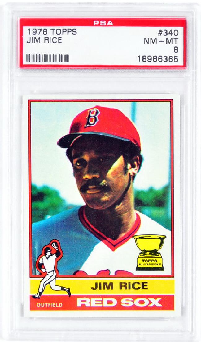 1976 Topps Jim Rice Card Psa 8