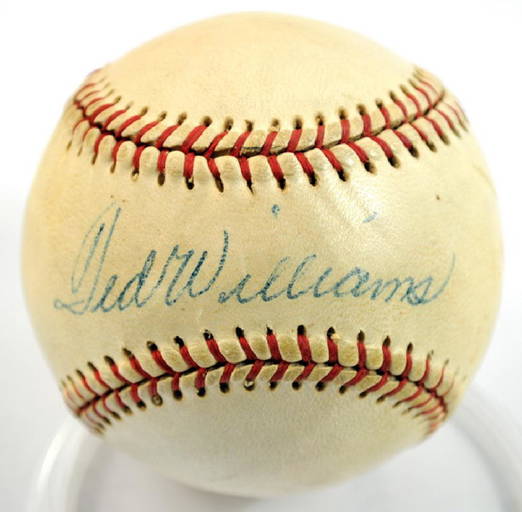 Ted Williams Autographed Baseball Jsa Loa
