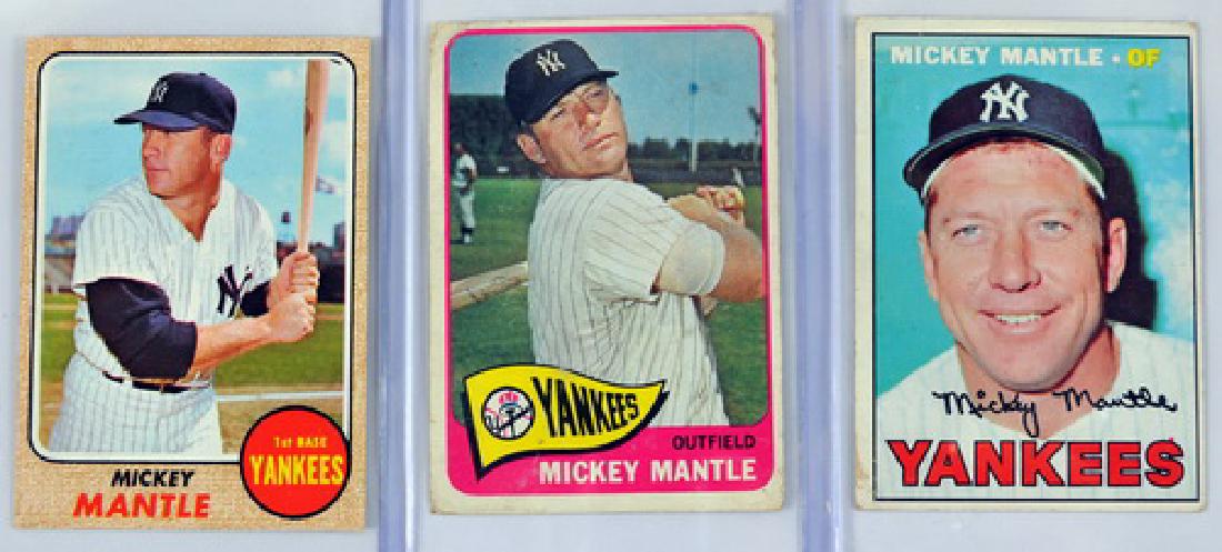 Three Vintage Mickey Mantle Cards